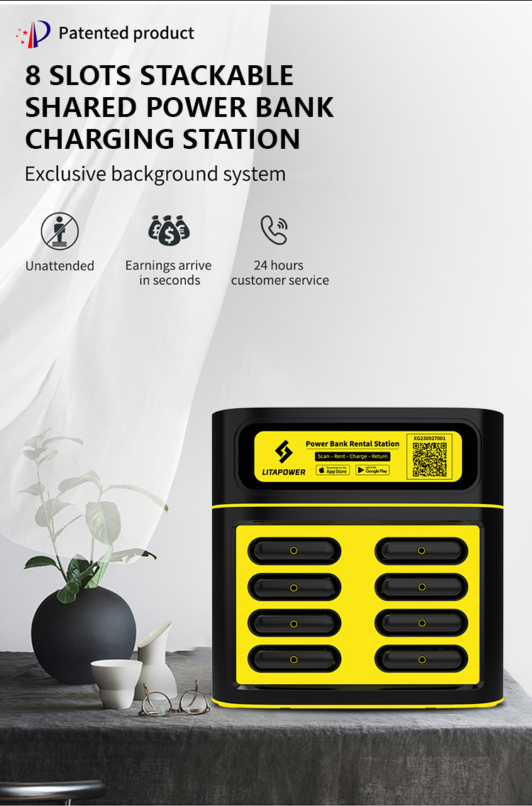 The 24-port shared charging bank is suitable for all kinds of scenarios
